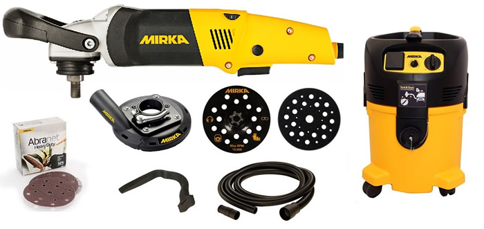 Ponceuse Mirka PS1437 Pack Premium 915M Ponceuse excentrique orbitale ...